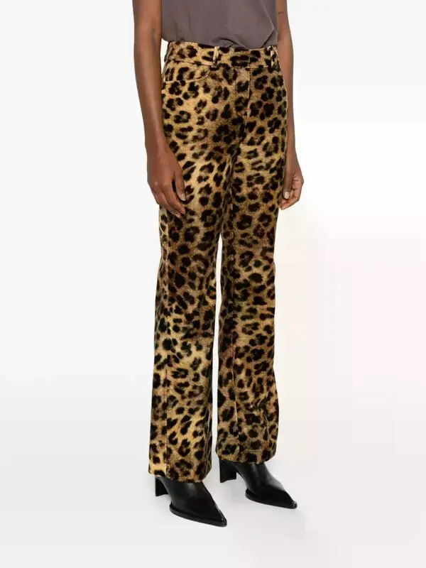 Ba&sh Animal-print Trousers - Brown