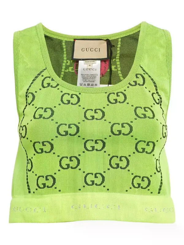 Gucci Jacquard Weave Crop Top