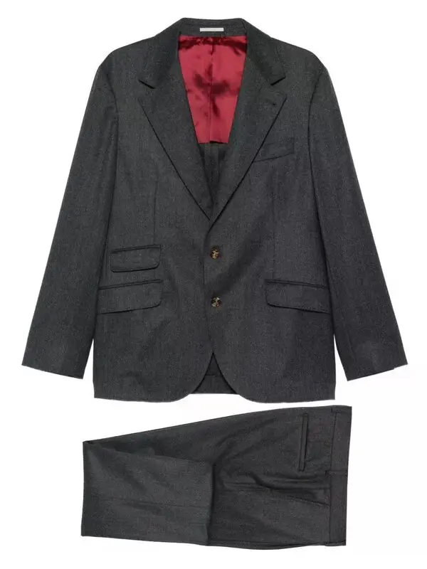 Brunello Cucinelli Single-breasted Suit - Grey