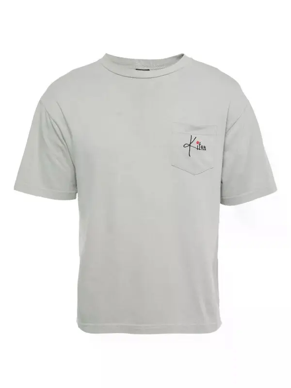 Kiton Crew-neck Logo-embroidery T-shirt