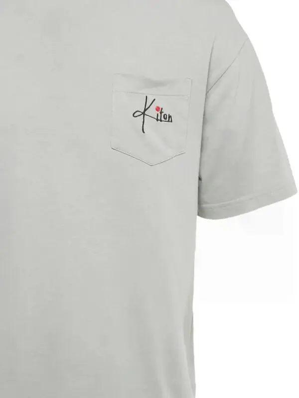 Kiton Crew-neck Logo-embroidery T-shirt
