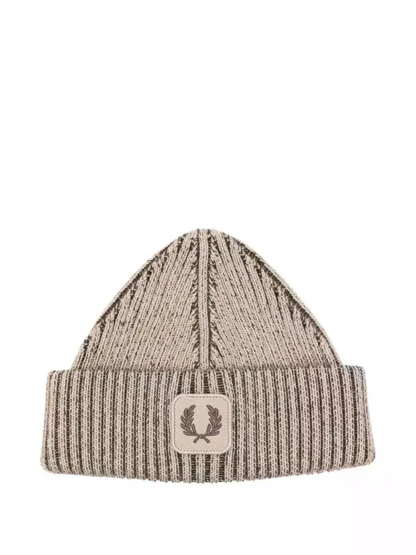 Fred Perry Logo-patch Beanie - Neutrals