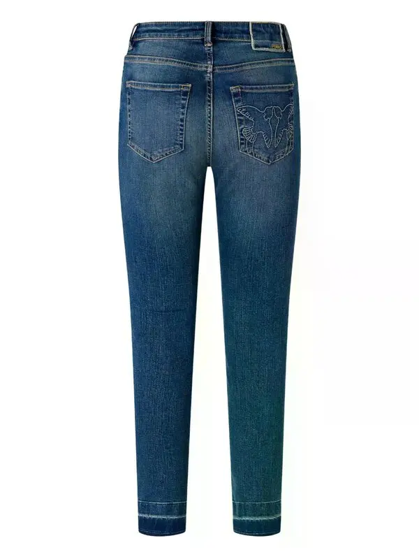 Pinko Embroidered Cuff Denim Jeans