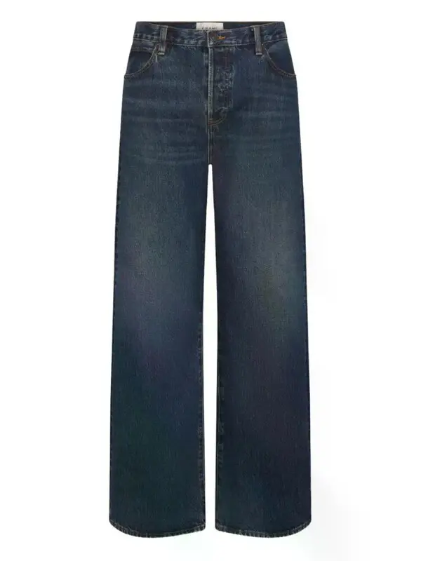 FRAME Wide-leg Trousers - Blue