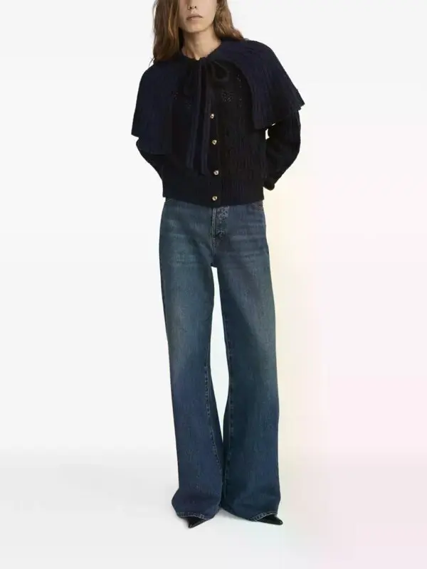 FRAME Wide-leg Trousers - Blue