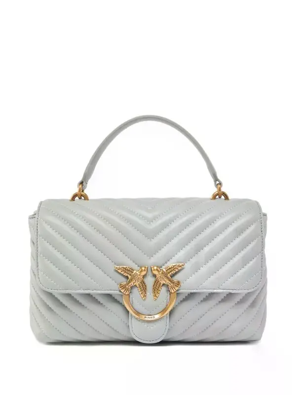 Pinko Medium Love Chevron-quilted Tote - Blue