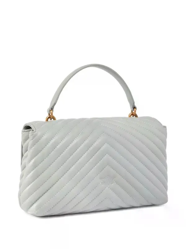 Pinko Medium Love Chevron-quilted Tote - Blue