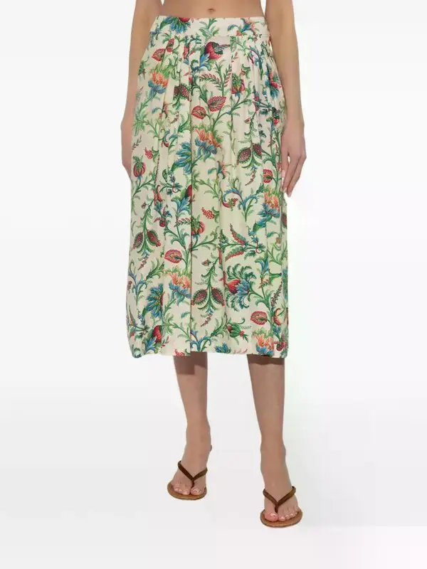 Etro Floral-pattern Midi Skirt