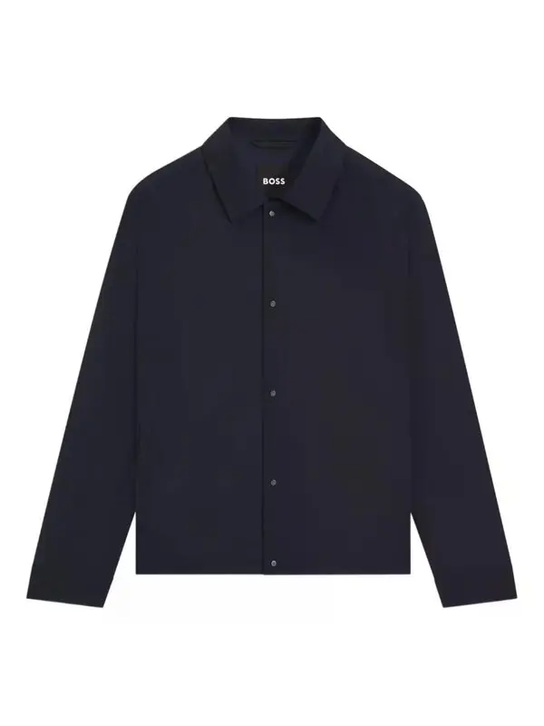 BOSS Buttoned Long-sleeve Shirt - Blue