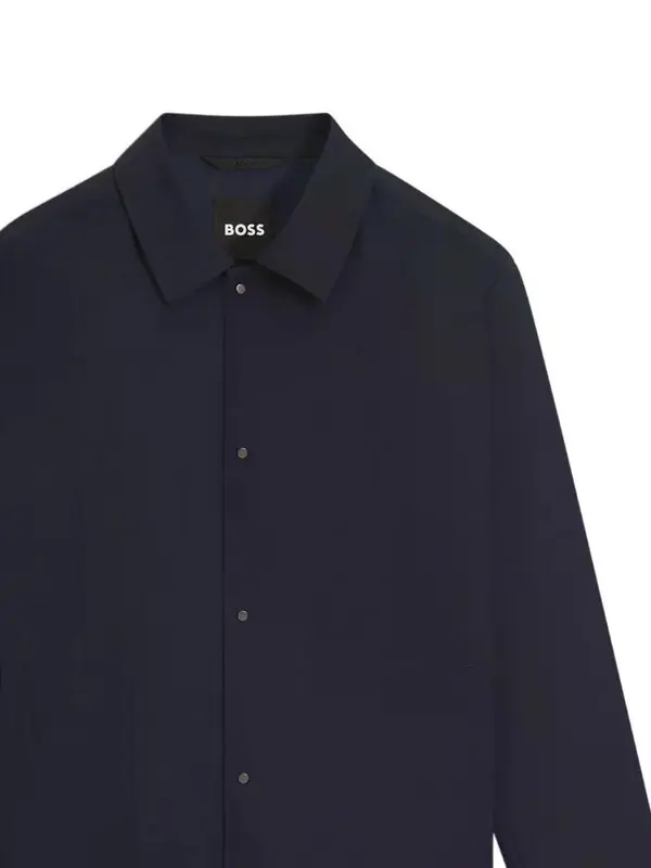 BOSS Buttoned Long-sleeve Shirt - Blue