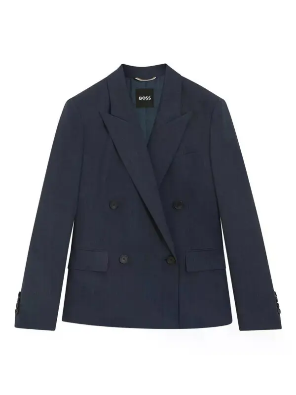 BOSS Double-breasted Blazer With Flap Pockets