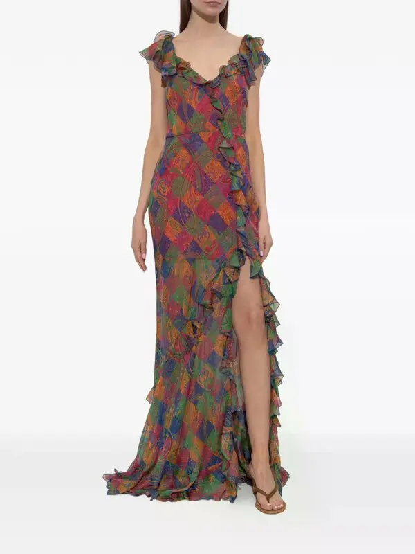 Etro Paisley-pattern Maxi Dress - Blue