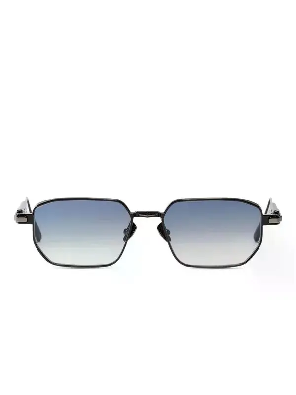 JOHN DALIA Miles Geometric-frame Sunglasses - Black