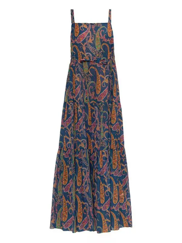 Etro Paisley-pattern Maxi Dress - Blue