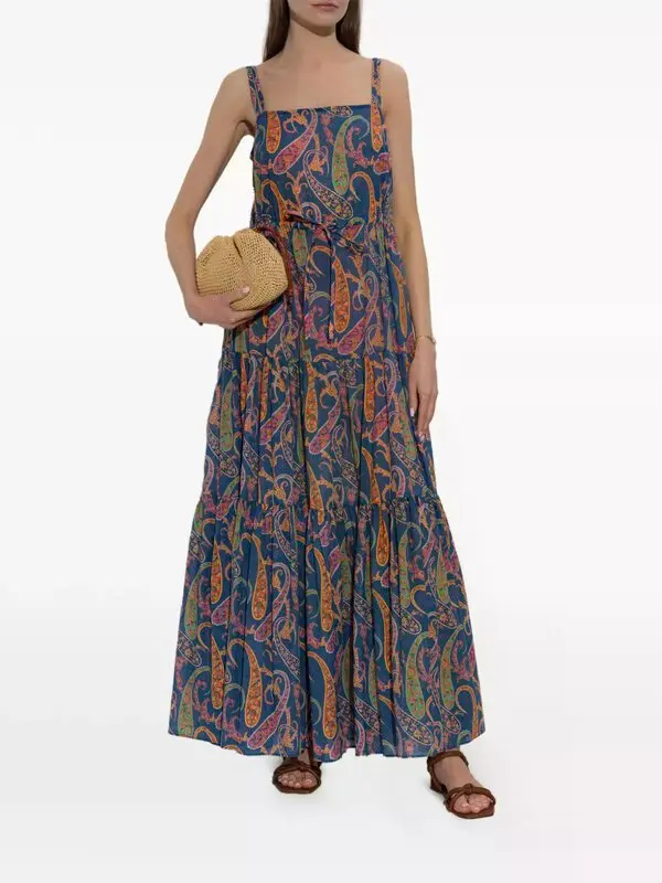 Etro Paisley-pattern Maxi Dress - Blue