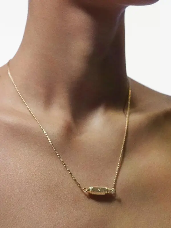 MARIE LICHTENBERG Micro Coco Diamond Locket Necklace