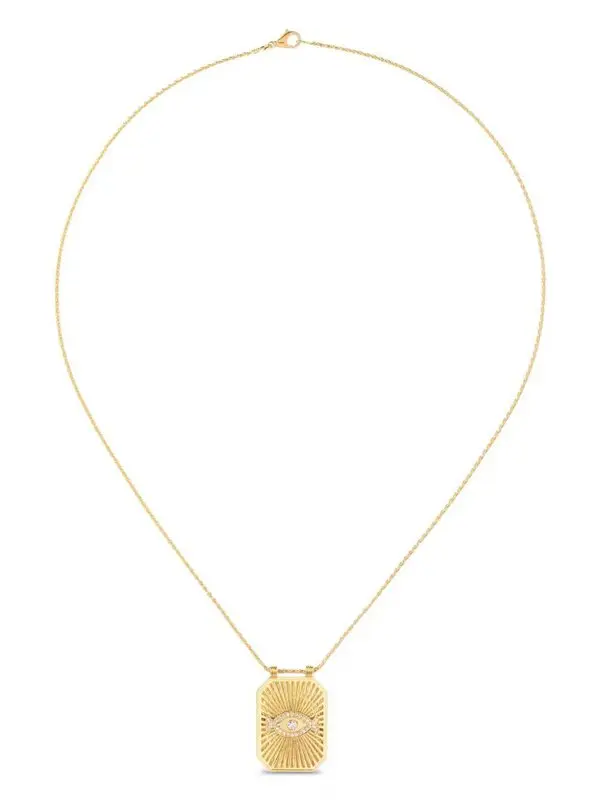 MARIE LICHTENBERG Eye Diamond Scapular Necklace - Gold