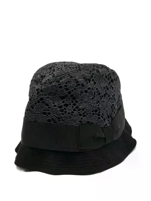 Dolce & Gabbana Lace-overlay Bucket Hat - Black