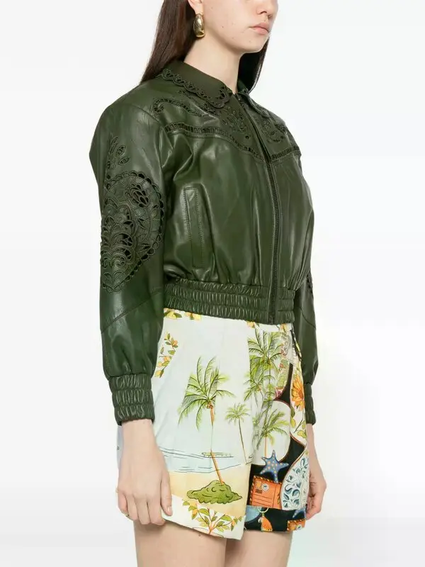 Farm Rio Richelieu Heart Embroidered Jacket