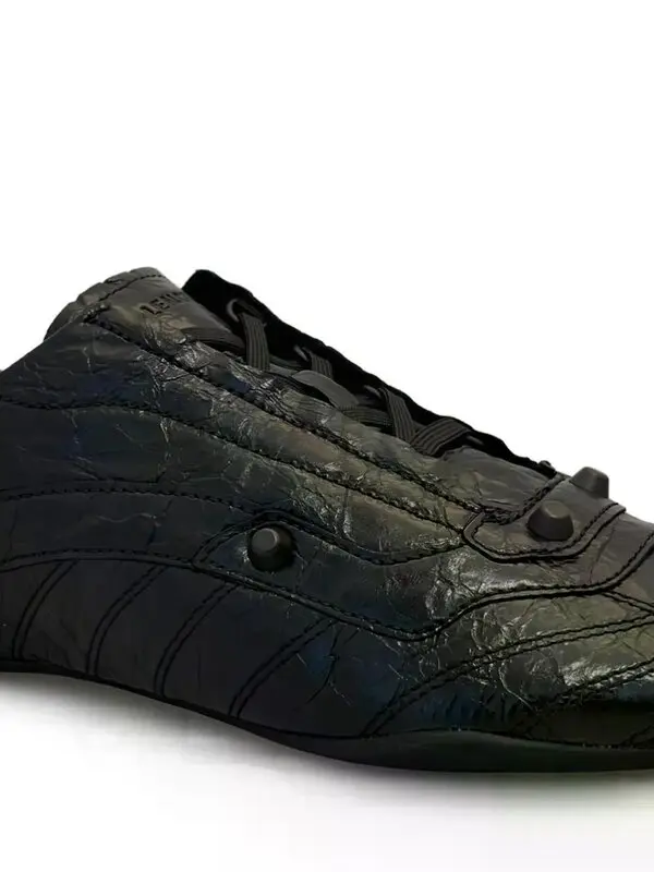 Balenciaga Textured-leather Sneakers - Black