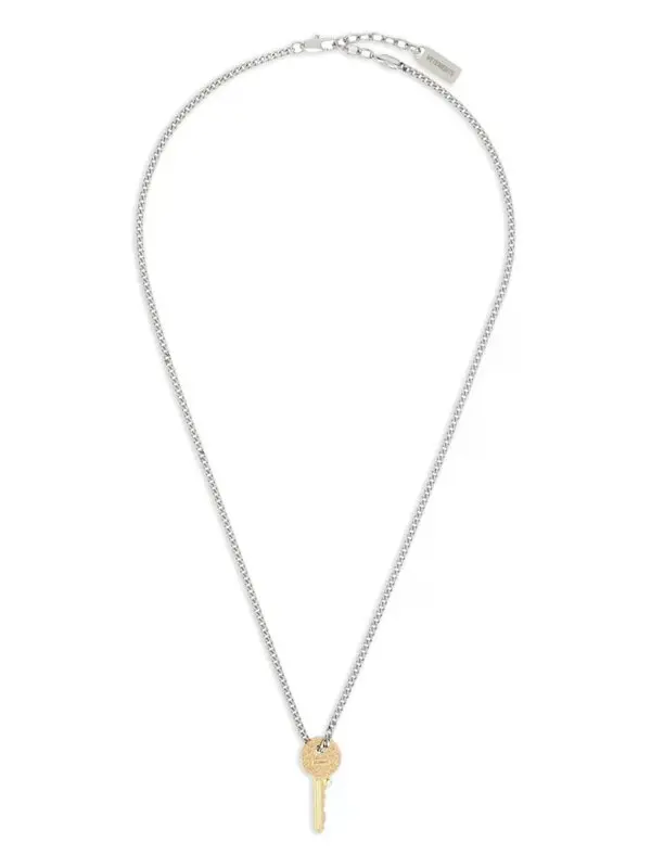 Vetements Key Pendant Necklace - Silver