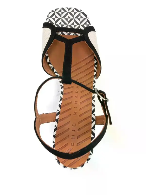 Chie Mihara Lupika T-strap Sandals - Black