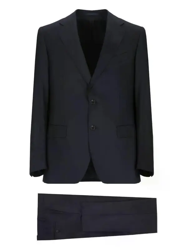 Caruso Single-breasted Suit - Blue