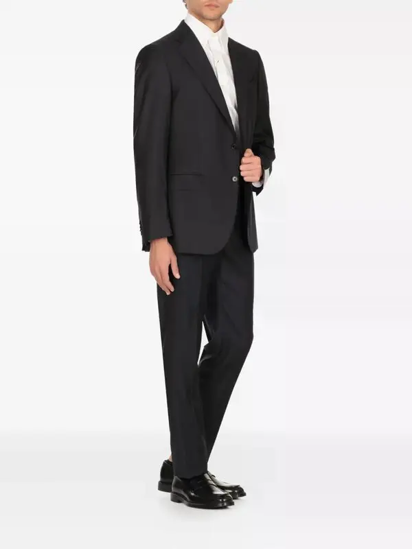 Caruso Single-breasted Suit - Blue