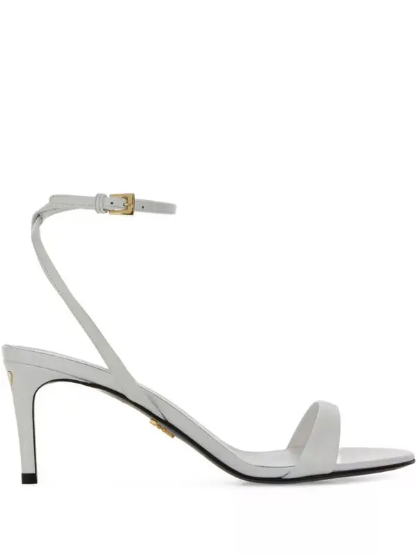 Prada Leather Buckled Sandals - White