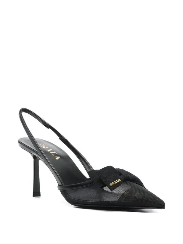 Prada Bow Pointed-toe Pumps