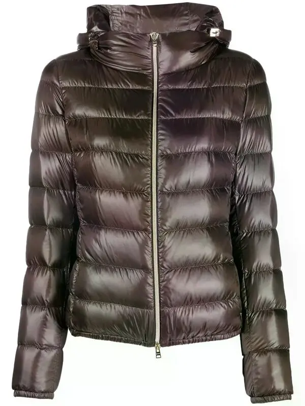 Herno High-shine Puffer Jacket - Brown