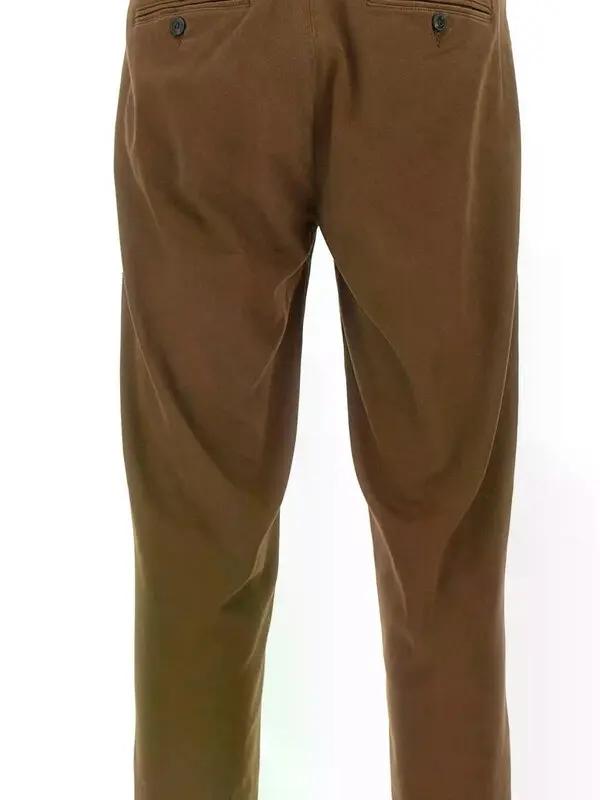 RE-HASH Cuffed Welt-pocket Trousers - Brown