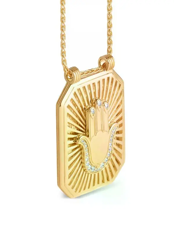 MARIE LICHTENBERG Hand Diamond Scapular Necklace