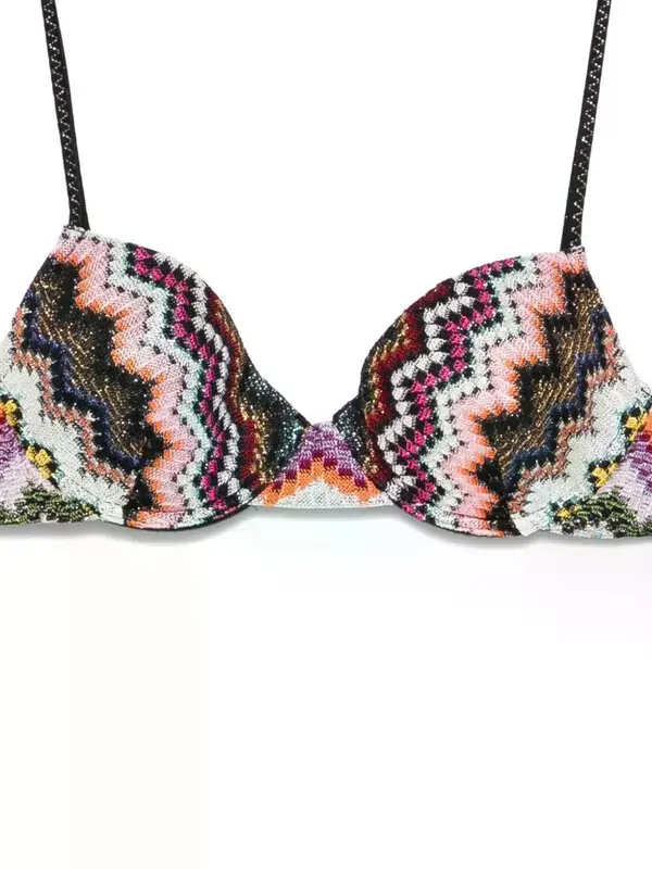 Missoni Zigzag Pattern Bikini - Black