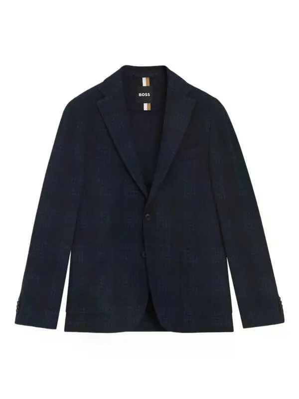 BOSS Check Single-breasted Blazer