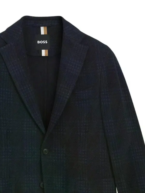 BOSS Check Single-breasted Blazer