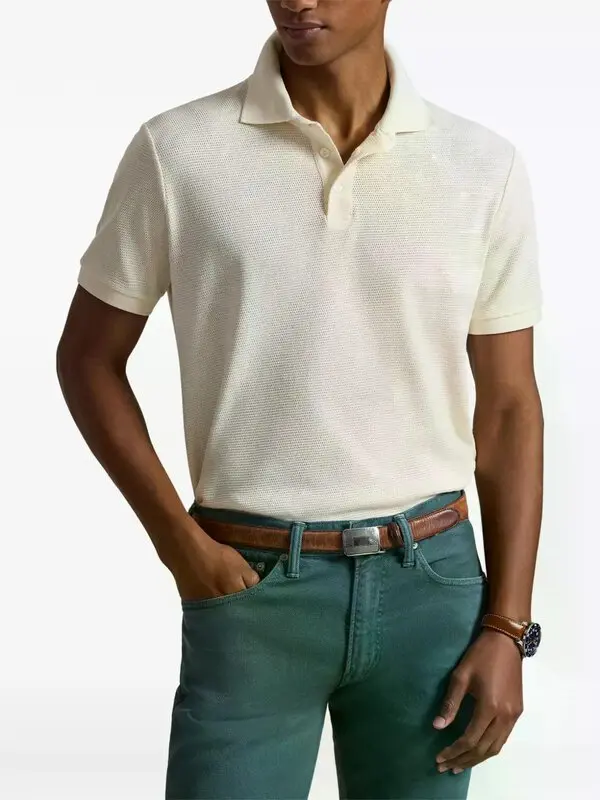 Polo Ralph Lauren Pointelle-fabric Short-sleeve Polo Shirt