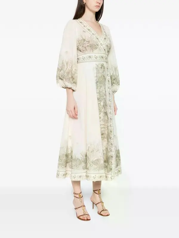 Zimmermann Floral Print V-neck Dress