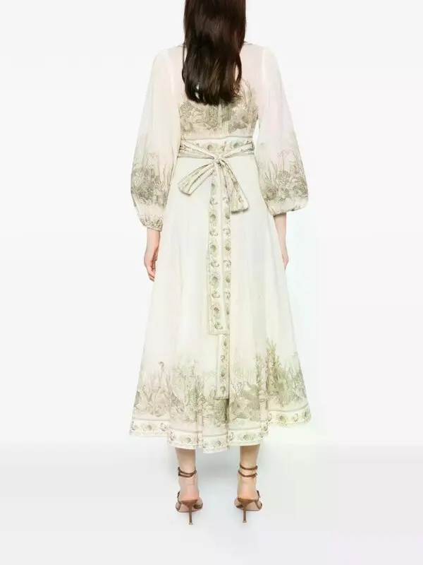 Zimmermann Floral Print V-neck Dress
