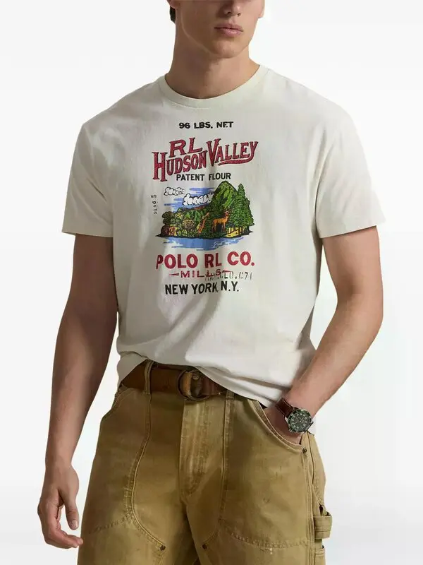 Polo Ralph Lauren Crew-neck Printed T-shirt - Neutrals