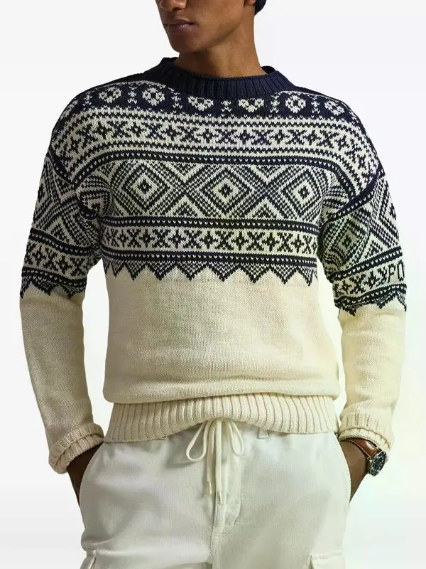 Polo Ralph Lauren Crew-neck Geometric Pattern Sweater
