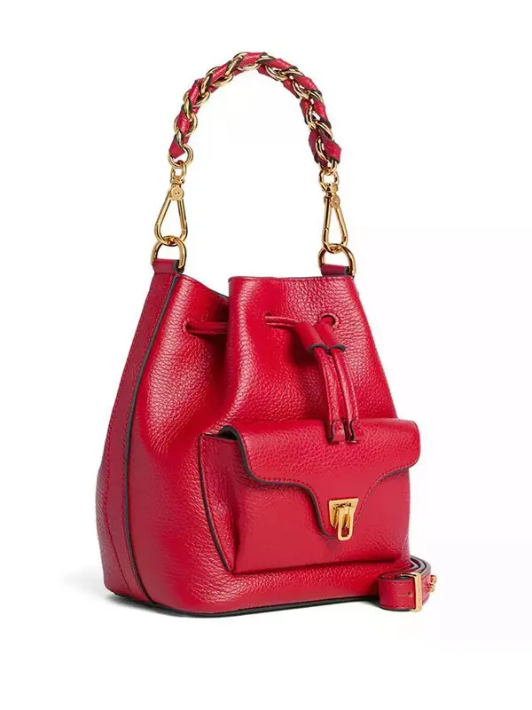 COCCINELLE Beat Generation Grained-leather Bucket Bag - Red
