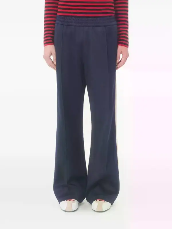 Valentino Garavani Logo-patch Side-bands Track Pants - Blue
