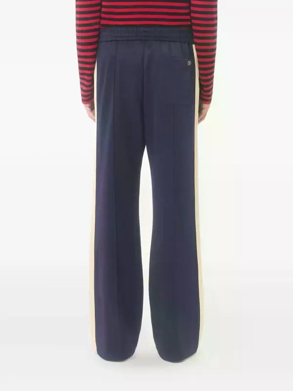 Valentino Garavani Logo-patch Side-bands Track Pants - Blue