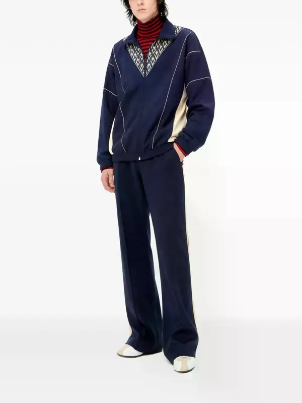 Valentino Garavani Logo-patch Side-bands Track Pants - Blue