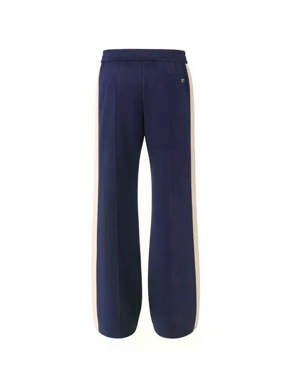 Valentino Garavani Logo-patch Side-bands Track Pants - Blue