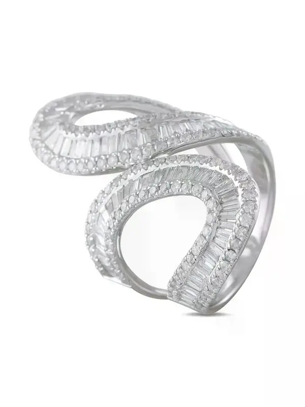 LB EXCLUSIVE Diamond And 14k White Gold Ring - Silver