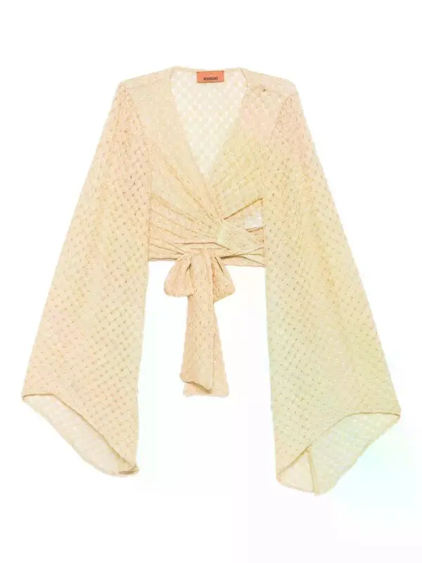 Missoni Raschel Knit Cropped Top - Yellow