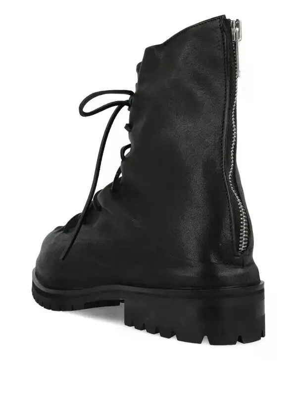 424 Marathon Laced Zip-up Boots - Black