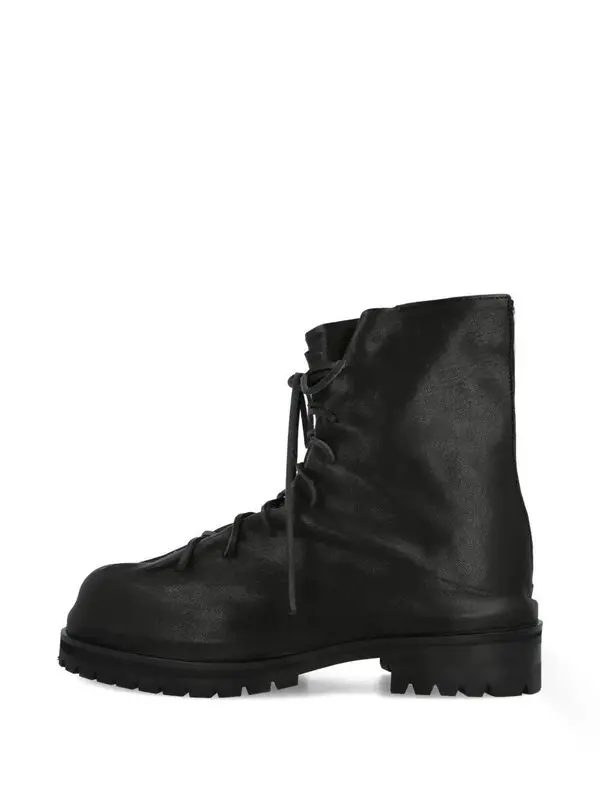 424 Marathon Laced Zip-up Boots - Black